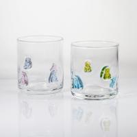 China Hand Blown Gummy Bear Icon Glass,400ml Clear Tumbler With Cute Colorful Bear ,fun Whiskey Juice Glass For Kids Adults,cute Barware Gift for sale