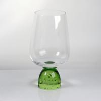 China Handcrafted Bubble Base Crystal Wine Glass Goblet with Lead Free Crystal Glass for Elegant Dining for sale