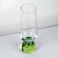 China Handcrafted Bubble Base Crystal Wine Glass Goblet with Lead Free Crystal Glass for Elegant Dining for sale