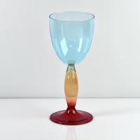 China Hand-Blown Gradient Color Borosilicate Wine Glasses, Multi-Color Artistic Stem Goblets for Wine, Cocktail, Home Bar & Party Decor for sale
