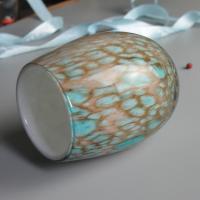 China Turquoise Solid Color Votive Glass Candle Holders for sale