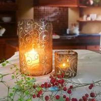 China Decorative Handmade Silk Sleeve Coat Cylinder Candle Holders for sale