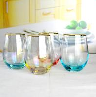 China Golden Rim Crystal Wine for sale