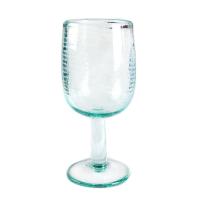 China Natural Color Thick Wall 11oz Vintage Crystal Goblets With Bubbles for sale