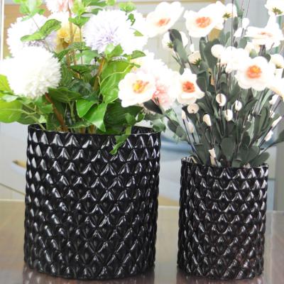China Emobossed Decorative Glass Vase for sale