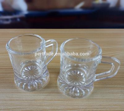 China Customize Unique Shot Glasses , Mini Shot Glasses With Embossed Bottom for sale