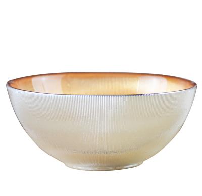China Silver Gold Decorated Glass Charger Plates For Salad Bowl for sale