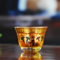 China High End Luxury Gold Decal Decorated Tumbler Drinking Glasses for sale