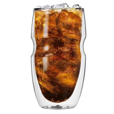 China Personalize Borosilicate Double Wall Tumbler Drinking Glasses for sale