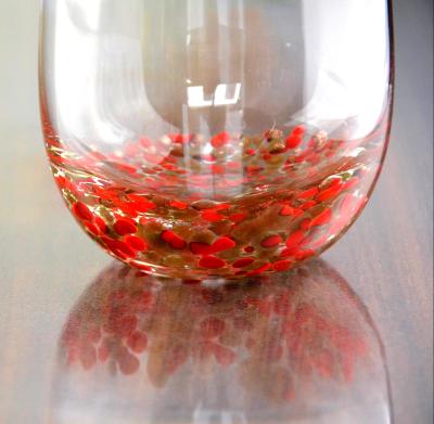 China Red Stars Bottomed Creative Macadam Tumbler Drinking Glasses for sale