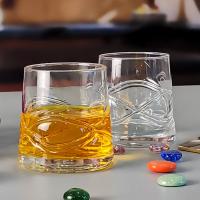 China Inlaid Arc Design Handmade Whiskey Glass for sale