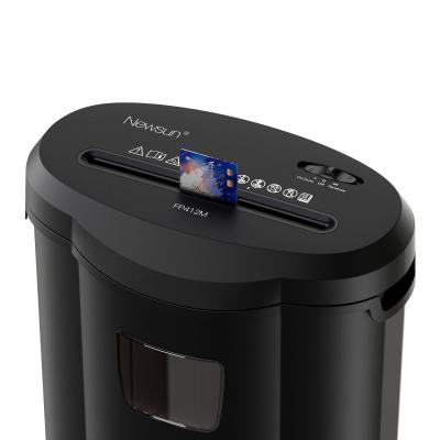 China P4 12 Sheets Cross Cut Paper Shredder 19 Liter Bin Lift Head,3 Mins Shredding Time,Hot Selling for sale