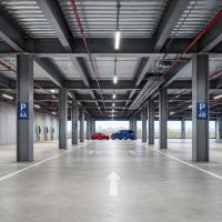 China Multi Level Prefabricated Steel Parking Structure Customized Steel Frame Car Park for sale