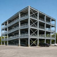 China Multi Level Prefabricated Steel Parking Structure Customized Steel Frame Car Park for sale