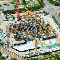 China Public Steel Frame Building Thermal Insulation With Exhibition Center for sale