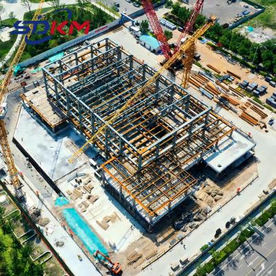China High Rise Steel Frame Commercial Building Center Customized Steel Structure Durability for sale