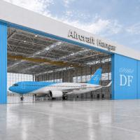China Durable Prefab Aircraft Hangar Building With Sandwich Panel Cladding for sale