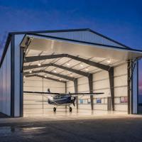China Class A Fire Rated Modular Aircraft Hangar Building Clear Span Storage Structure For Airplane Fleet for sale