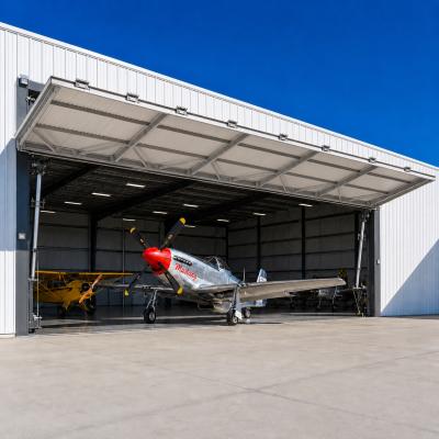 China Durable Prefab Aircraft Hangar Building With Sandwich Panel Cladding for sale