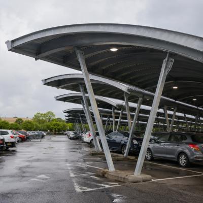 China Fire Resistant Coatings Prefabricated Steel Carport For Outdoor Vehicle Shelter for sale
