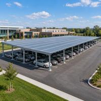 China Easy Assembly Steel Parking Canopy Galvanized For School And Hospital for sale