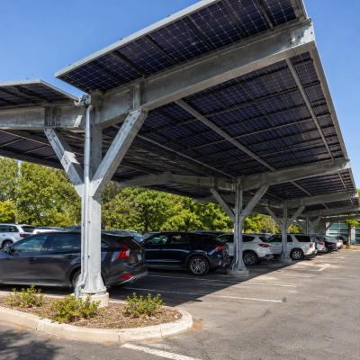 China Heavy Duty Parking Steel Structure Fast Assembly & Weatherproof Metal Frame Carport for sale