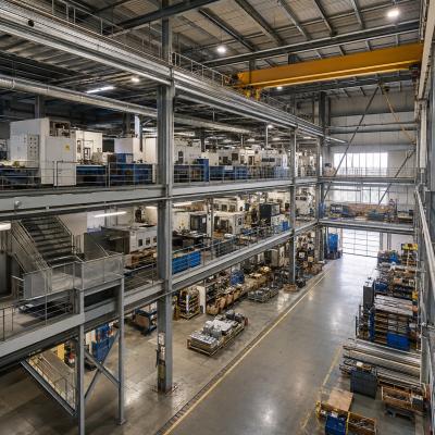 China Factory Multi Storey Steel Frame Buildings Large Span Prefabricated Steel Structure for sale