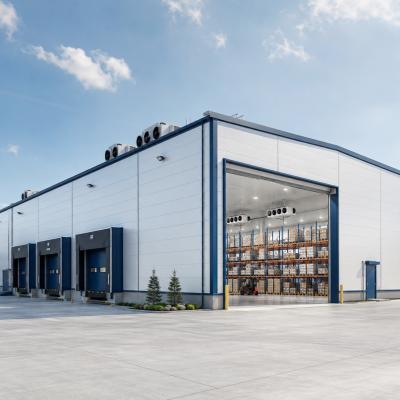 China Insulated Steel Sandwich Panel Warehouse Thermal Control Energy Saving Prefab Factory Building for sale
