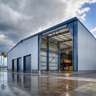China Wind Load Rated Prefabricated Steel Warehouse Hurricane Resistant Structure for sale