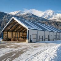 China Heavy Snow Load Prefabricated Steel Warehouse Metal Building Cold Climate Rated Building for sale