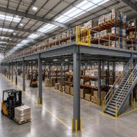 China Mezzanine Floor Prefabricated Steel Warehouse Double Deck Storage Prebuilt Metal Buildings for sale