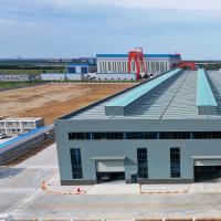 China Custom Height Prefabricated Steel Warehouse Building High Clearance Eave Design For Tall Racking Storage for sale