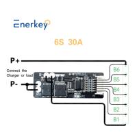 China 24V Li Ion Battery BMS Board 6S 30A For Outdoor Portable Energy Storage for sale