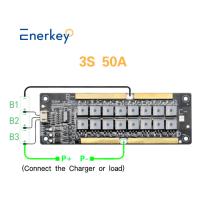 China 18650 bms with Balancer for lithium battery bms 3S 50a lithium battery pack case 12v bms for Home appliances for sale