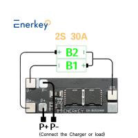 China Enerkey 2S 20A 30A Li-ion Lithium Battery 18650 Charger PCB BMS Protection Board For Drill Motor for sale
