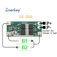 China Enerkey 2S 20A 7.4V 8.4V 18650 Lithium Battery Protection Board BMS 2S For Battery Pack for sale