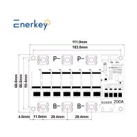 China Enerkey Hardware BMS 4S 200A LiFePO4 Battery PCB Protection Board with Balancing Function for sale