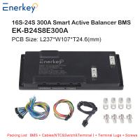 China Active Balance BMS 100A 200A 300A LiFePO4 Smart BMS Board CAN RS485 51.2v Active Equalizer Golf Cart BMS Lifepo4 59.2v 280ah for sale