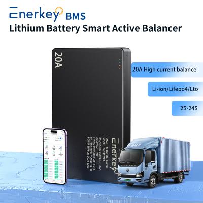 China Enerkey 1A-20A Smart Active Balancer for 12V 24V 36V 48V 60V 72V 3S 4S 7S 8S 13S 16S 20S 24S LiFePo4 Li-ion for sale