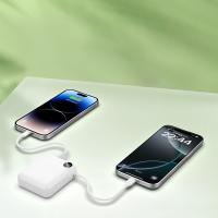 China 10000mAh Mini Fast Charge Power Bank with Built-in Cable,PD 20W QC4.0 22.5W External Battery, Fireproof ABS Case, Digital Display, CE RoHS FCC Certified for sale