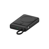 China Fashionable 10000mAh 3-In-1 Magnetic Wireless Power Bank With Built In Typ-C Cable Portable Charger, Supports Apple Watch TWS Charging for sale