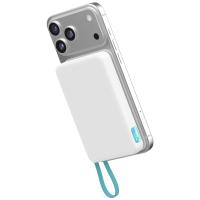 China 10000mAh Power Bank Multifunctional Portable Charger with Built in Type C Cable Wireless Charging for Apple Watch and Phones for sale