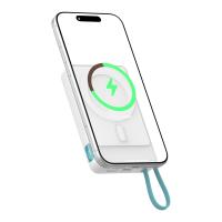 China 10000mAh Power Bank Multifunctional Portable Charger with Built in Type C Cable Wireless Charging for Apple Watch and Phones for sale