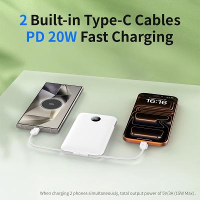 China Built In Cable Power Bank Slim Portable Charger Providing Power Supply and Built In Connectors for Mobile Devices and Gadgets for sale