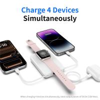China Trending 10000mah Built In Cable Power Bank,Magnetic wireless power bank 15W for phones and smart watch for sale