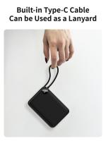 China 20000mAh High Capacity Fast Charging Power Bank, Built-in Type-C PD Input & Output Cable, Type-C Port & USB QC Output Port, Stylish Portable Design with LCD Digital Battery Display for sale