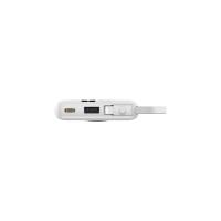 China 10000mAh Fast Charging Power Bank With 3 Built‑in Cables(Type‑C, Lightning, USB), Type‑C Input & Output Port, USB‑A Output Port, LCD Digital Battery Display Portable External Battery Pack for sale