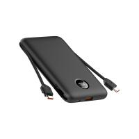 China 10000mAh Portable Charger with Built-in USB C Cables, 22.5W Fast Charging Power Bank, Ultra Slim Battery Pack with LED Digital Display, iPhone 15/16 Pro Max, Samsung Galaxy S24, Android for sale
