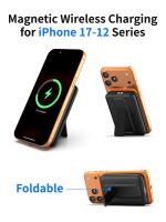 China 3-in-1 Magnetic Wireless Power Bank 10000mAh | Built-in Type-C & Lightning Cables, Apple Watch Charger & LCD Display for sale
