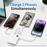 China Compact Mini Protable Charger,10000mAh Power Bank with Built-in Type-C & Lightning Cables | 22.5W Fast Charging & LCD Display for sale
